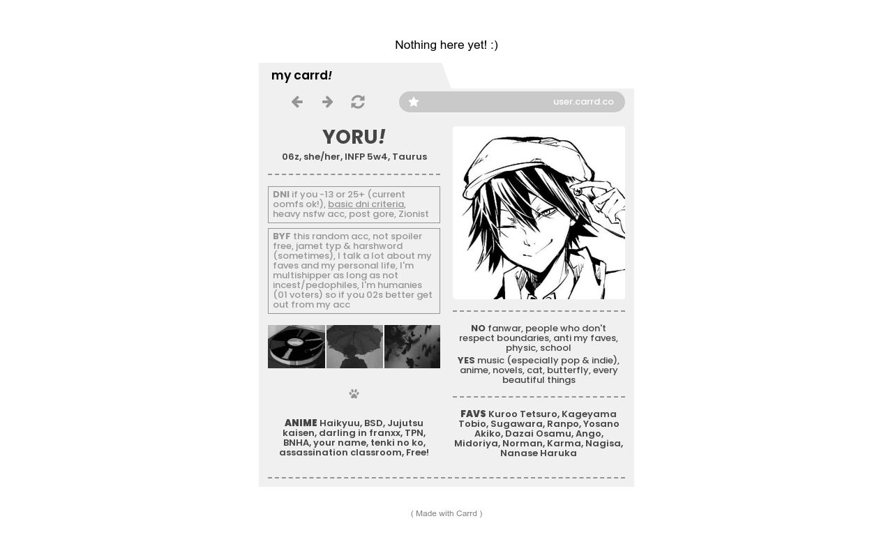 Yoru carrd